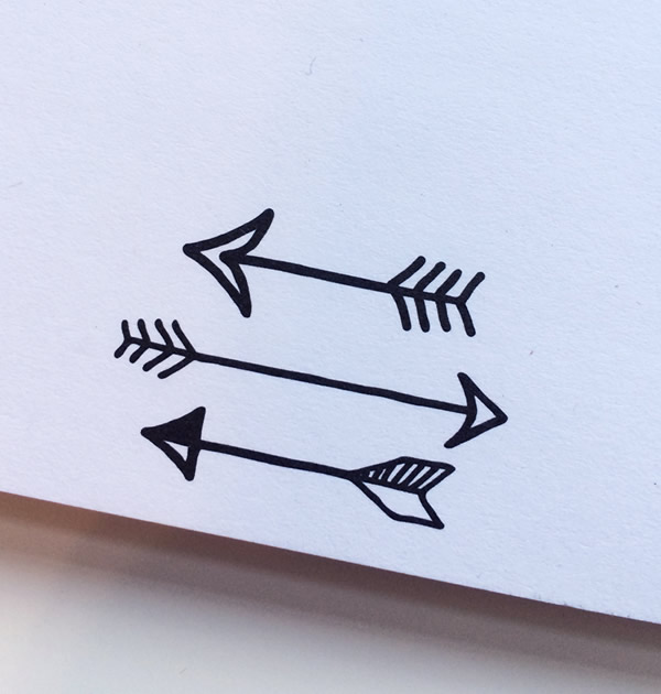 Arrow Notepad Handmade Loves